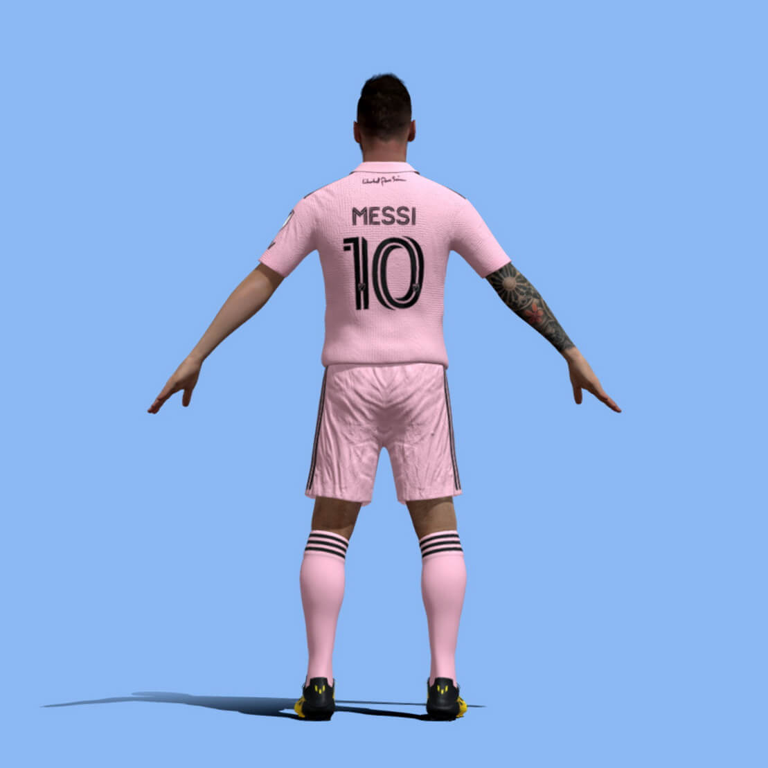T-Pose Rigged Lionel Messi Miami 3D Model by tranduyhieu