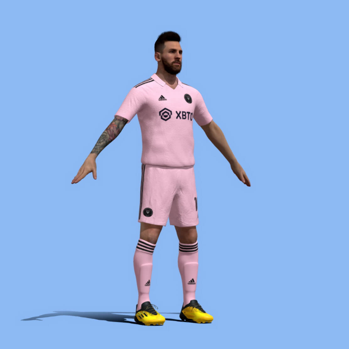 T-Pose Rigged Lionel Messi Miami 3D Model by tranduyhieu