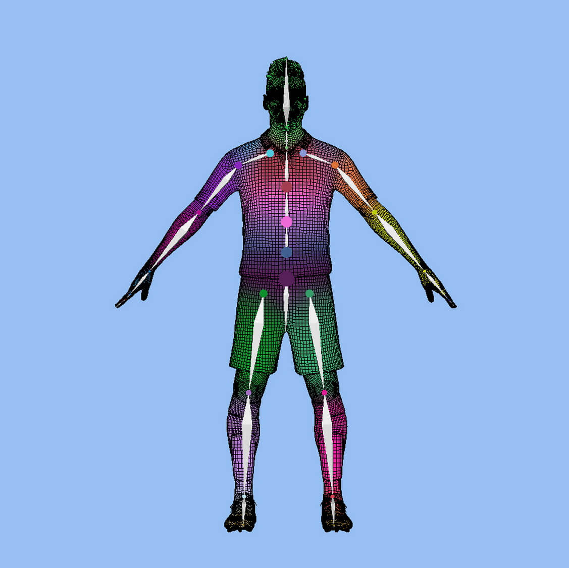 T-Pose Rigged Lionel Messi Miami 3D Model by tranduyhieu