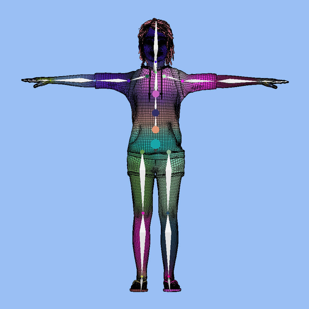 T-Pose Rigged Little Girl 3D Model by tranduyhieu