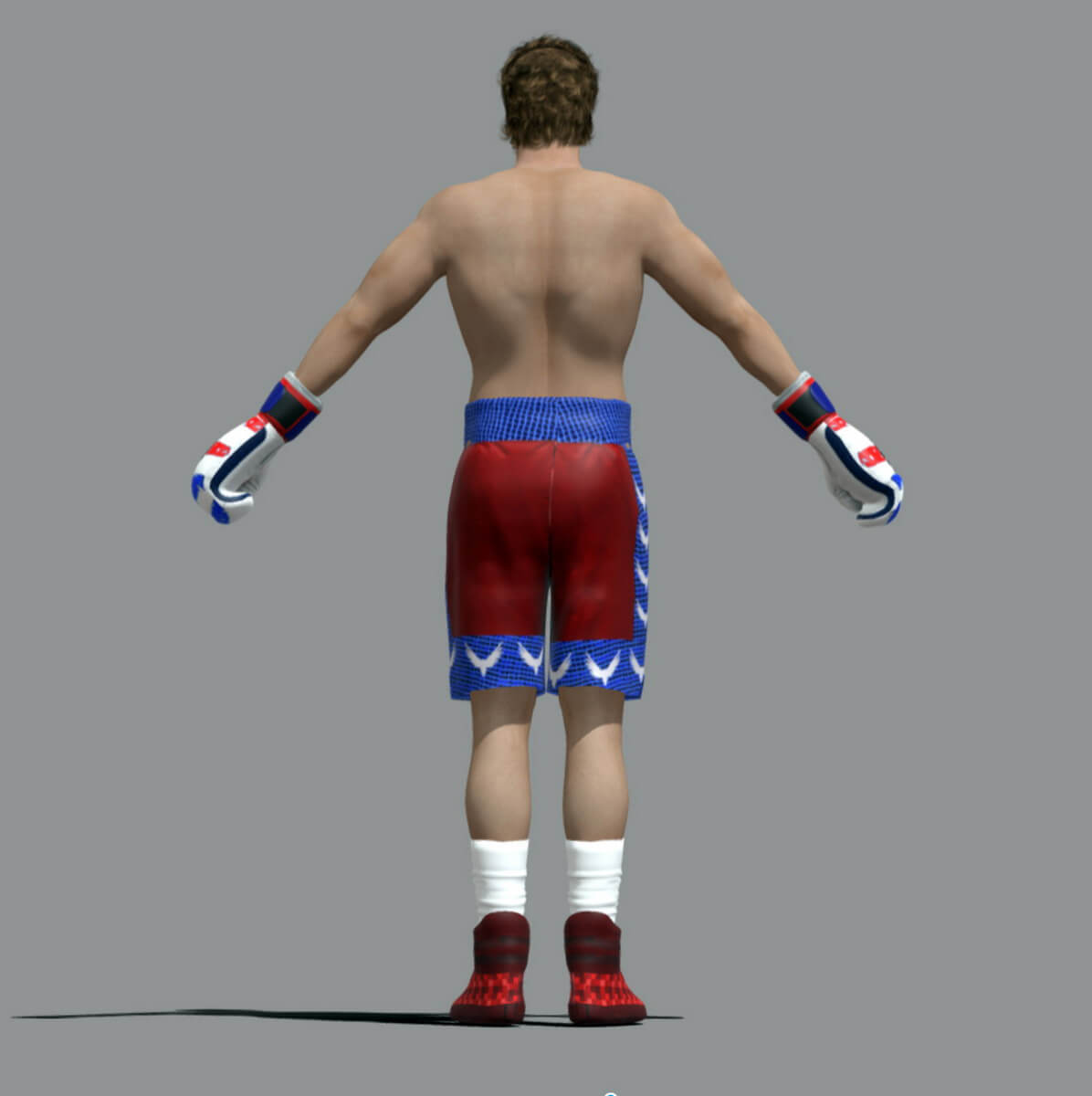 T-Pose Rigged Logan Paul Boxing 3D Model by tranduyhieu