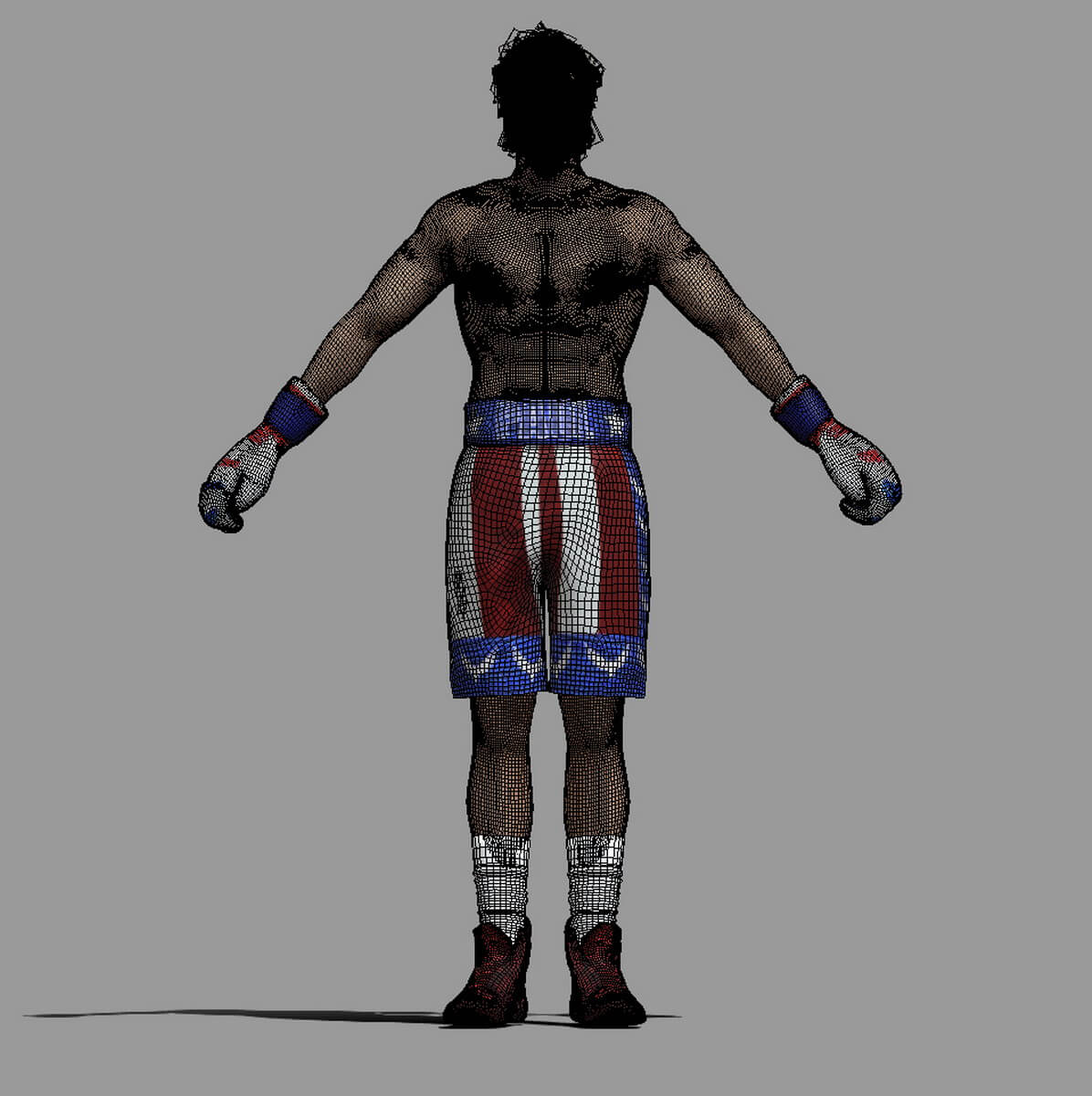 T-Pose Rigged Logan Paul Boxing 3D Model by tranduyhieu