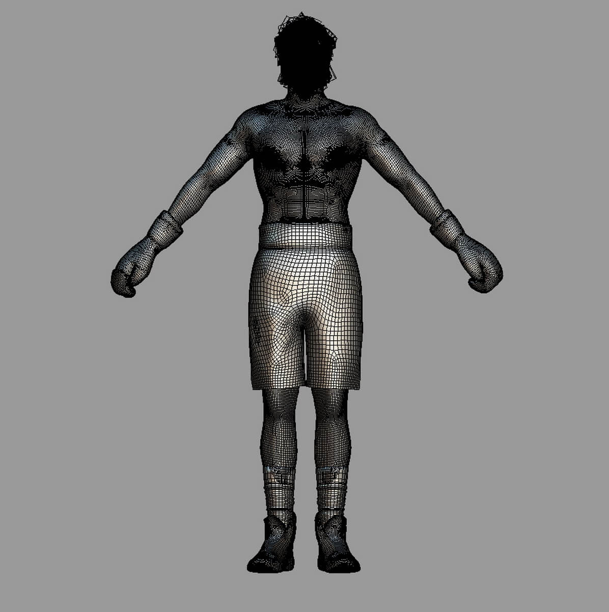 T-Pose Rigged Logan Paul Boxing 3D Model by tranduyhieu