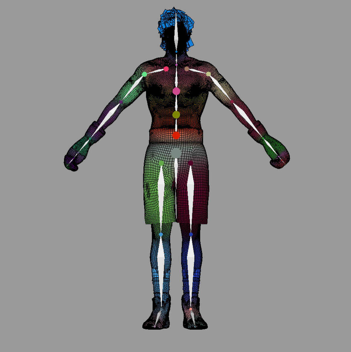 T-Pose Rigged Logan Paul Boxing 3D Model by tranduyhieu