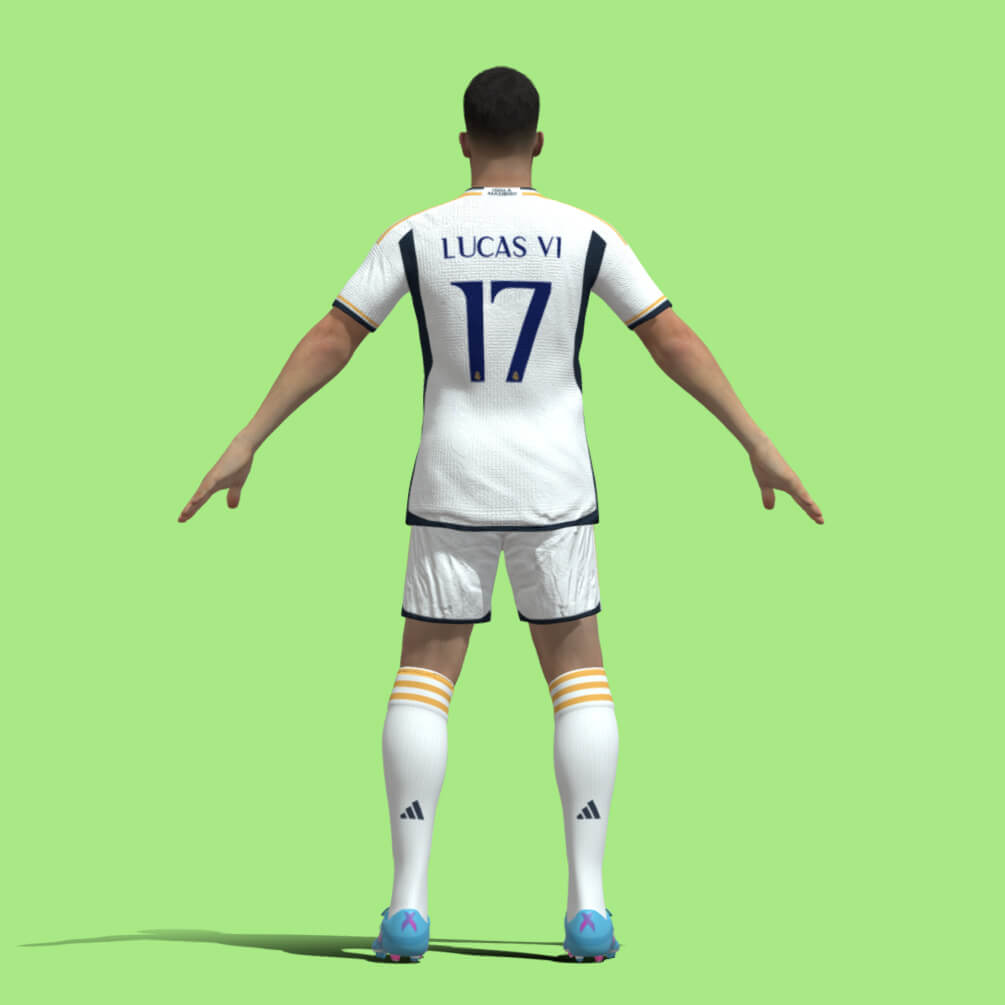 T-Pose Rigged Lucas Vazquez Real Madrid 23/24 3D Model by tranduyhieu