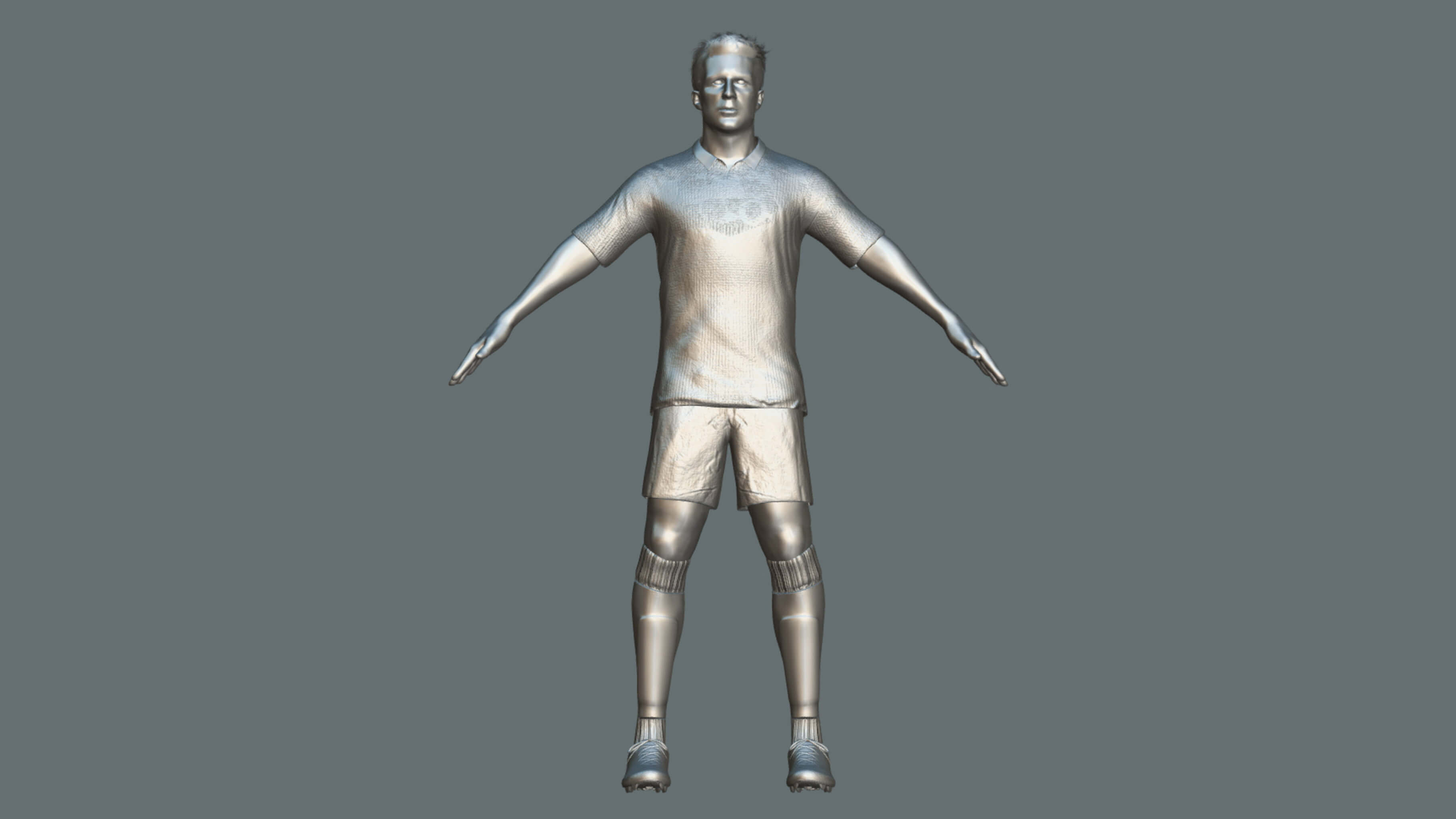 T-Pose Rigged Luis Figo Real Madrid 3D Model by tranduyhieu