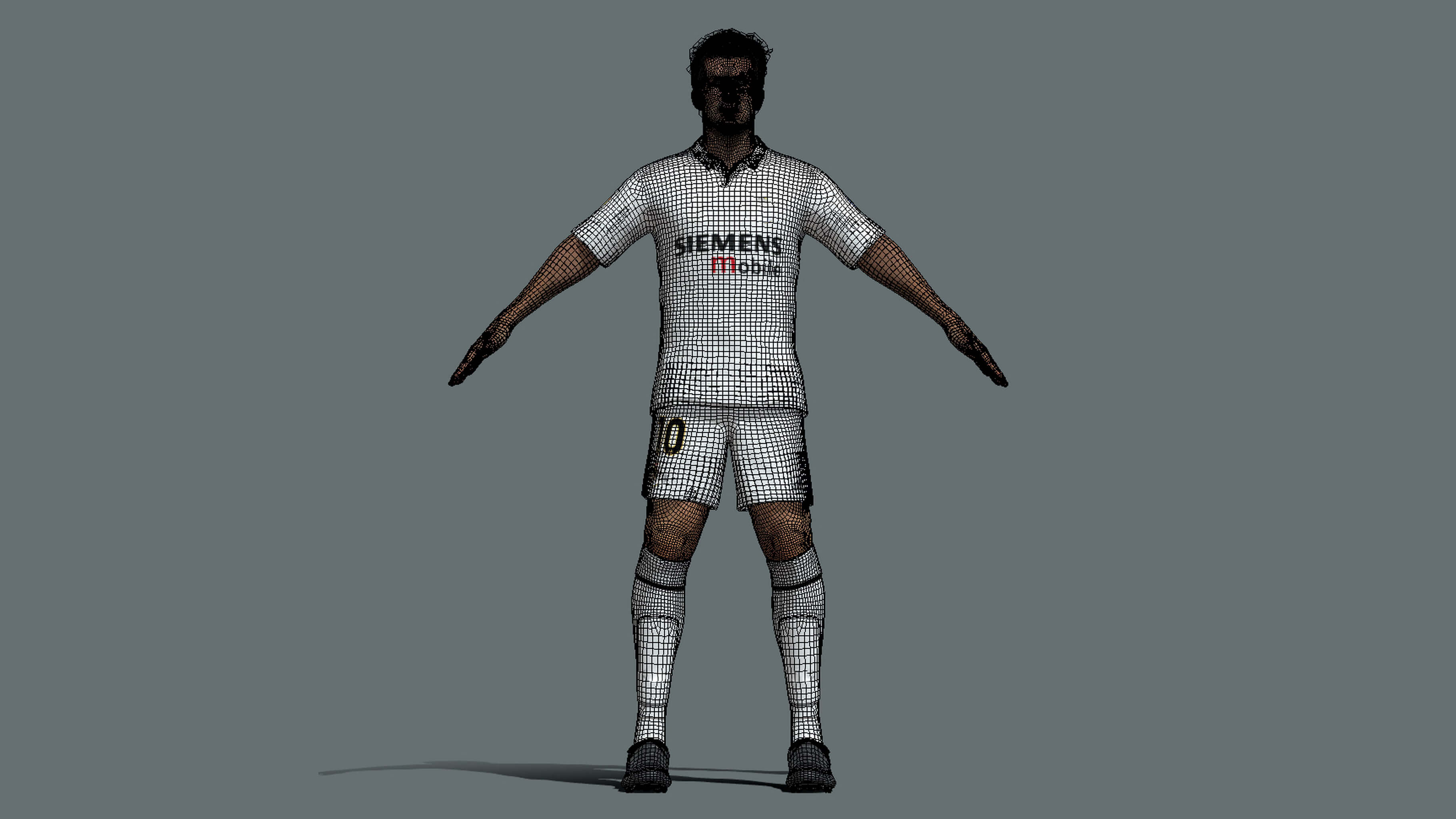 T-Pose Rigged Luis Figo Real Madrid 3D Model by tranduyhieu