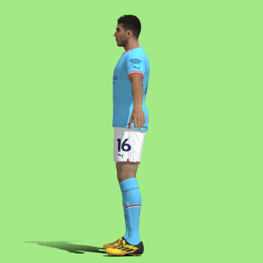T-Pose Rigged Rodri Manchester City 3D Model by tranduyhieu