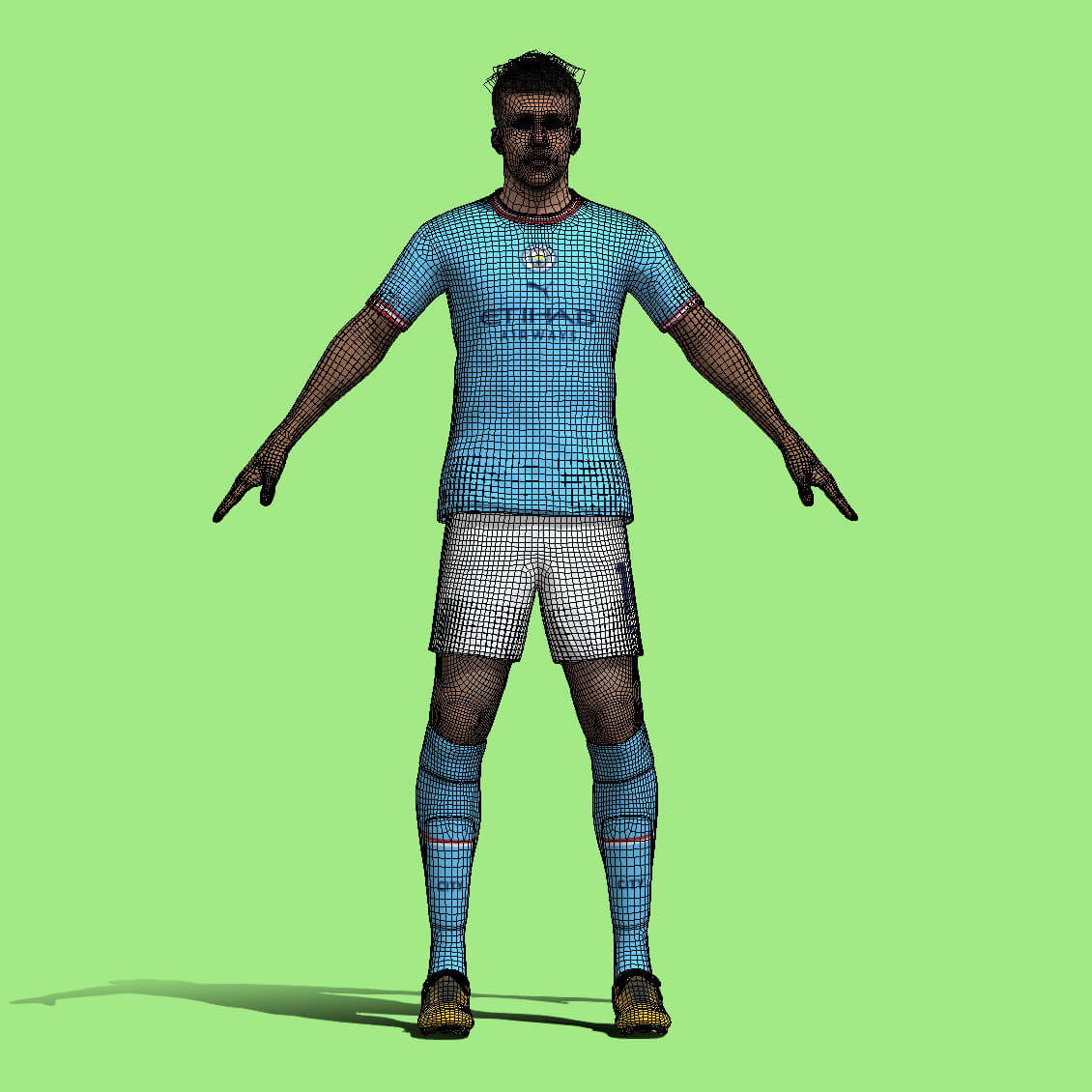 T-Pose Rigged Rodri Manchester City 3D Model by tranduyhieu