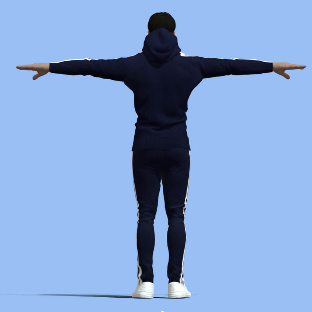 T-Pose Rigged Sport Man 3D Model by tranduyhieu
