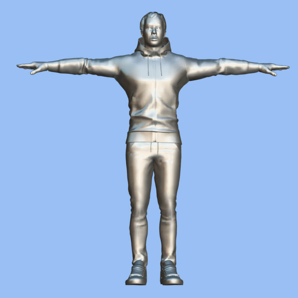 T-Pose Rigged Sport Man 3D Model by tranduyhieu