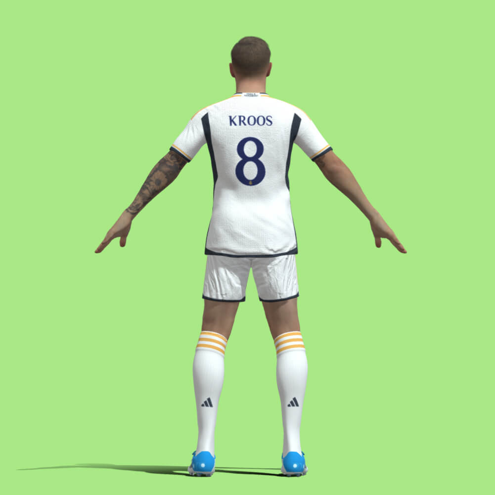 T-Pose Rigged Toni Kroos Real Madrid 2024 3D Model by tranduyhieu