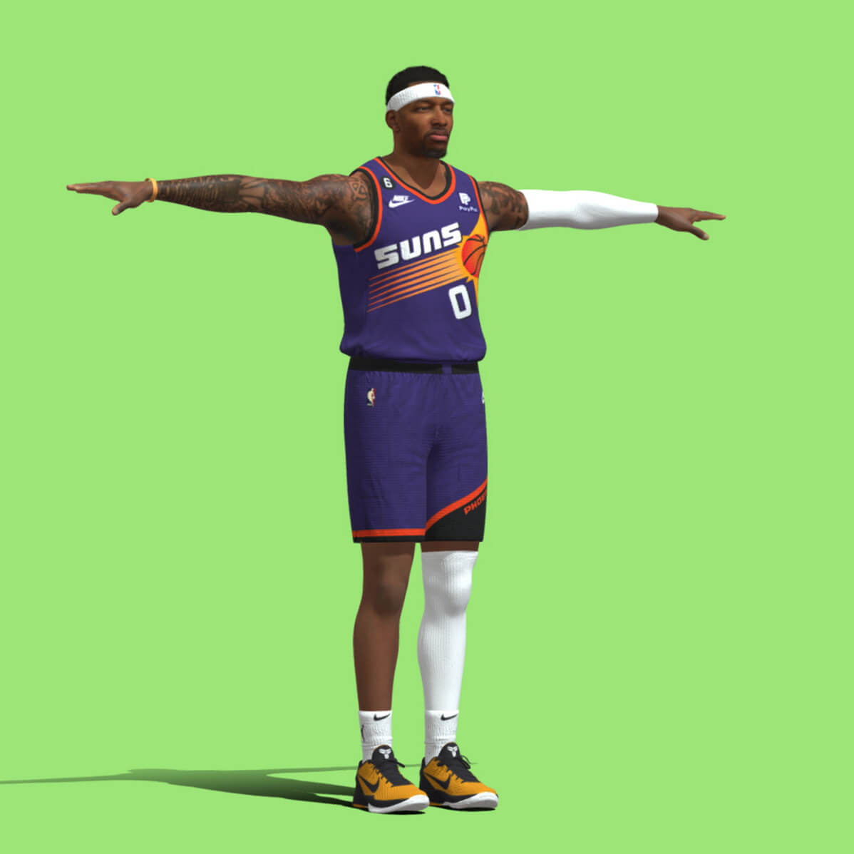 T-Pose Rigged Torrey Craig Phoenix Suns NBA 3D Model by tranduyhieu