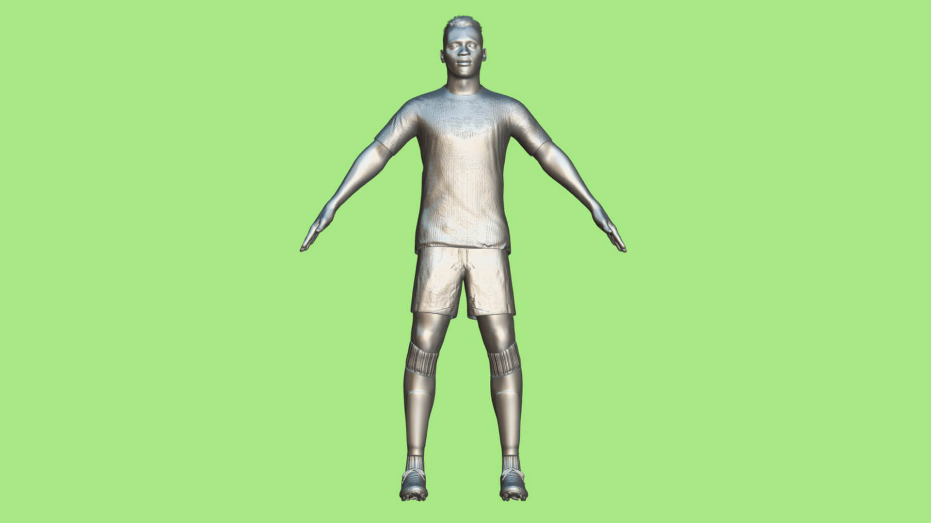 T-Pose Rigged Victor Boniface Leverkusen 3D Model by tranduyhieu