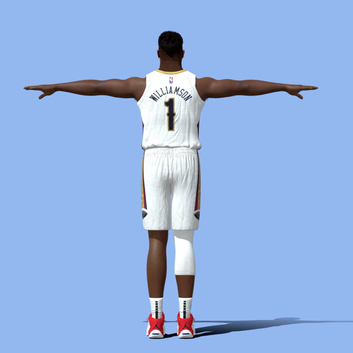T-Pose Zion Williamson New Orleans NBA 3D Model by tranduyhieu