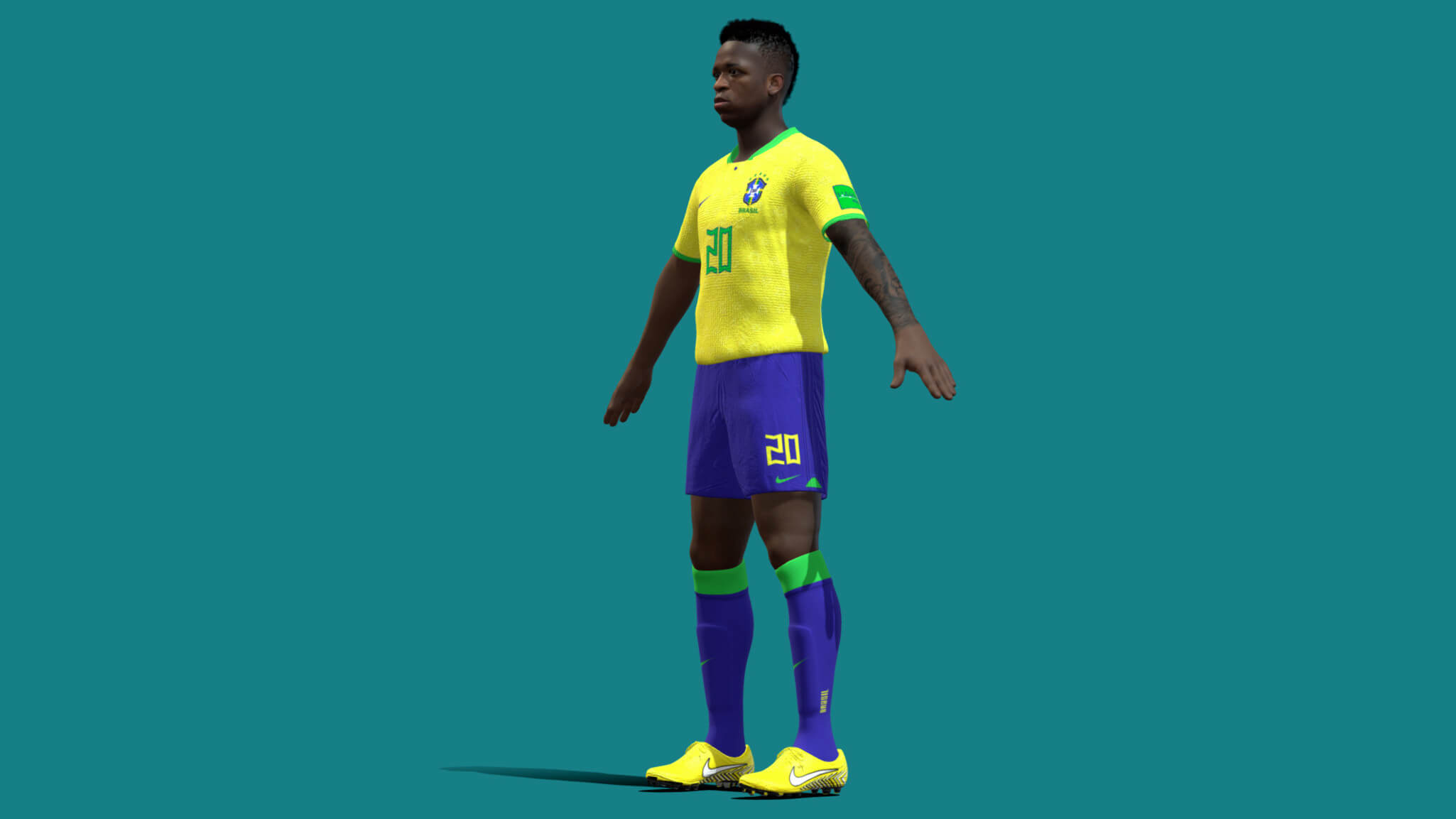 Vinicius Brazil World Cup 2022 - 3D Model by tranduyhieu