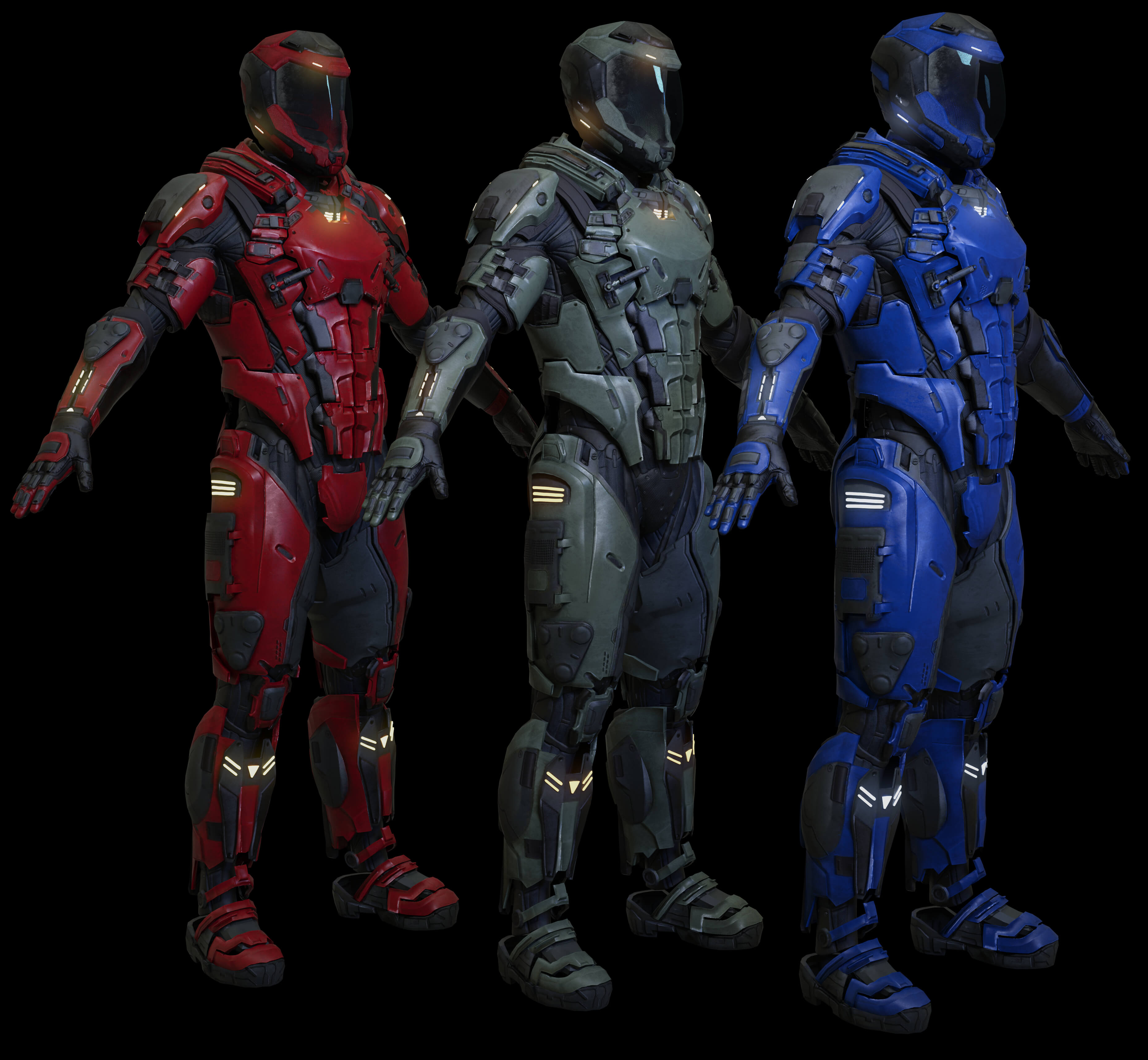 SC Ork-MKX Armor and TS-4 Suit for G8M Freebie Free Daz Content by tranquil