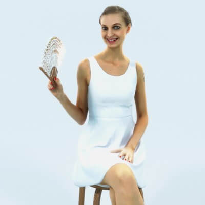 Aspiration 01C Fan Sitting Casual Woman (8k Textures) - 3D Model by Treapl