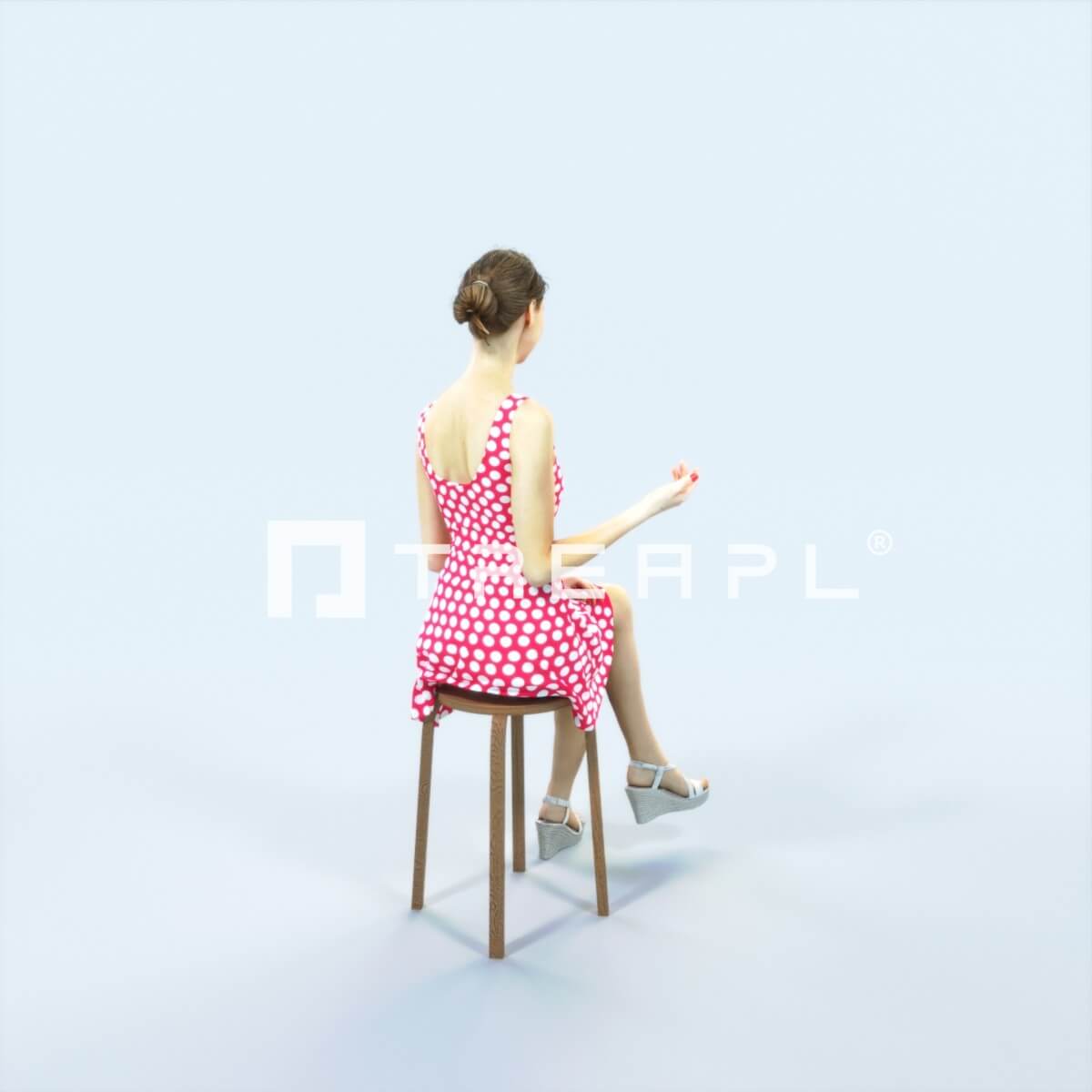Aspiration 08L Explaining Sitting Casual Woman (8k Textures) - 3D Model ...