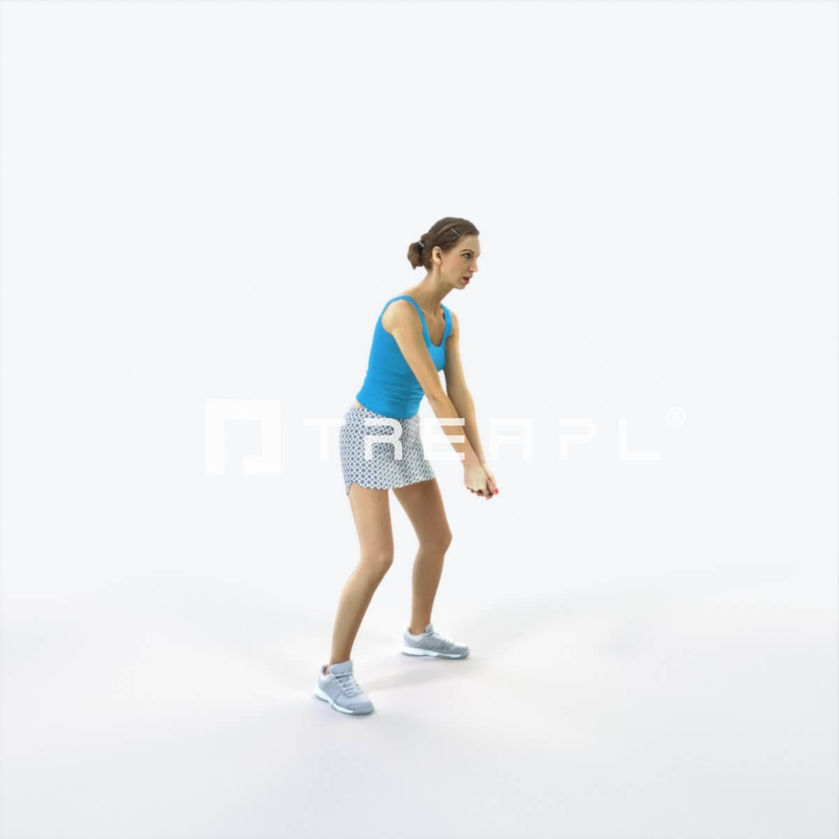 Aspiration 15F Digging Sports Woman - 3D Model by Treapl