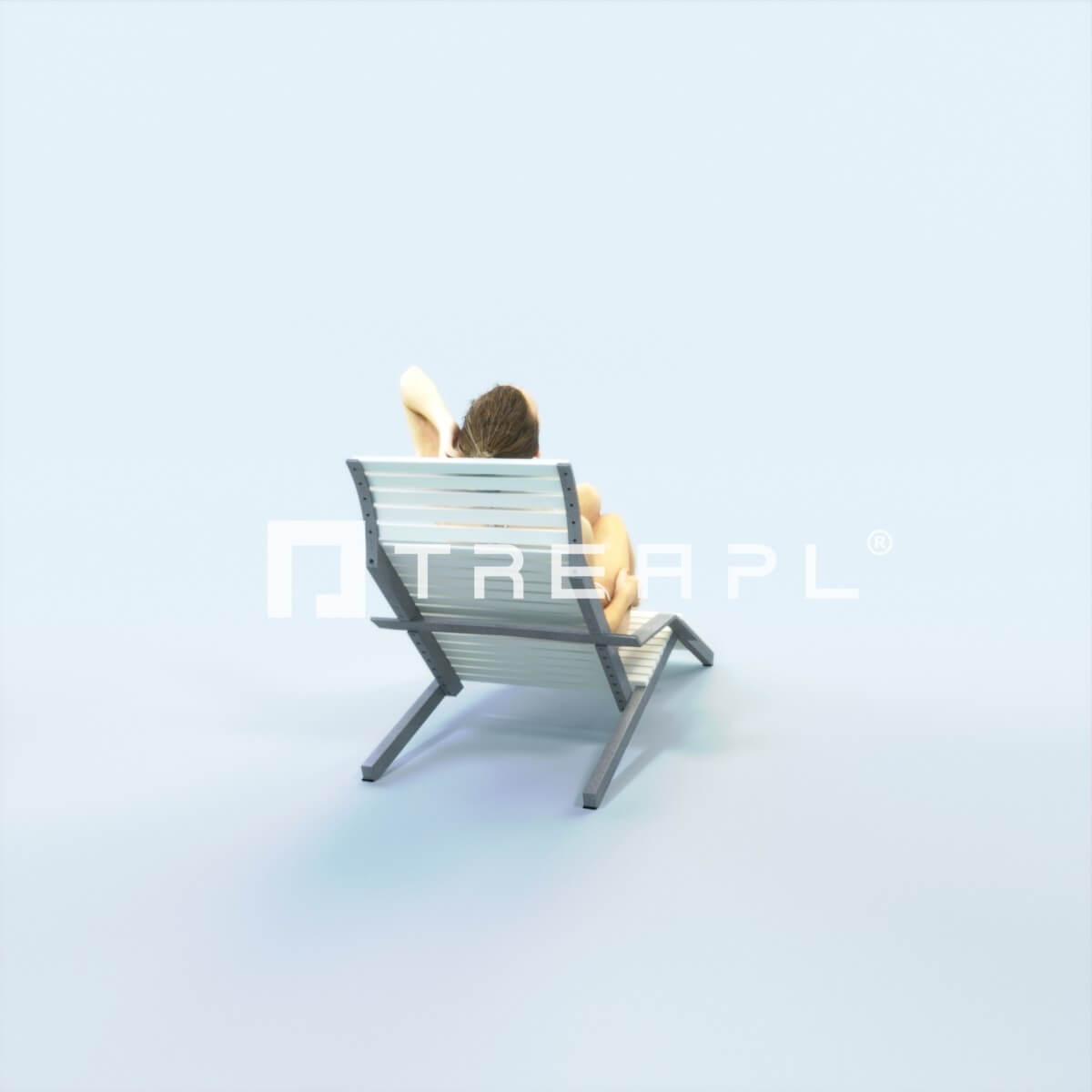 Beauty 01C Beach Tanning Sitting Sports Woman (8k Textures) - 3D Model ...