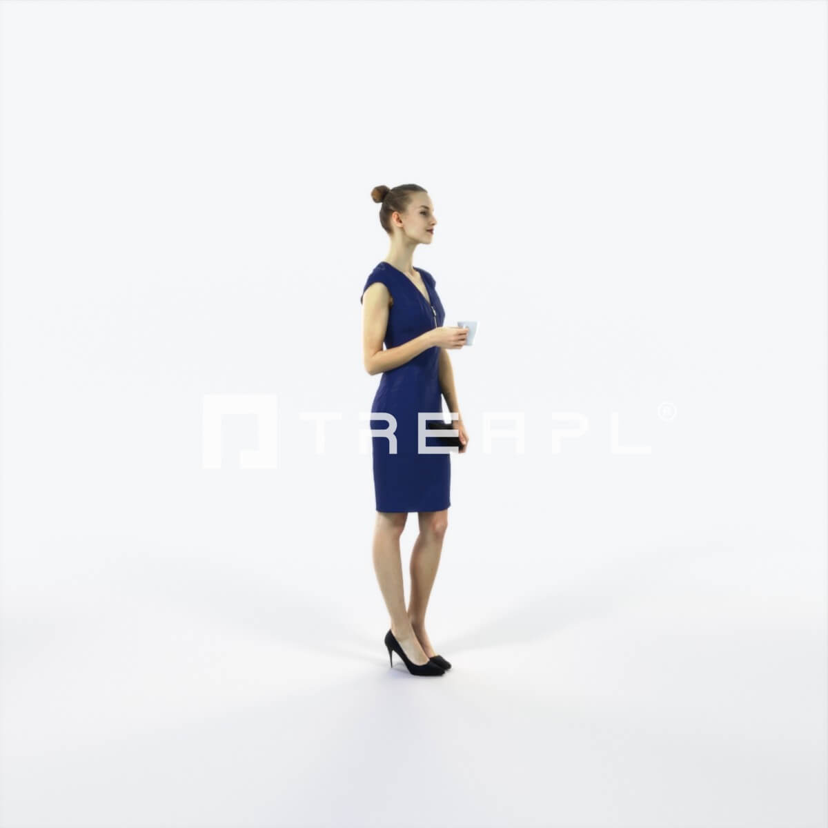 Beauty 08I Holding Casual Woman - 3D Model by Treapl