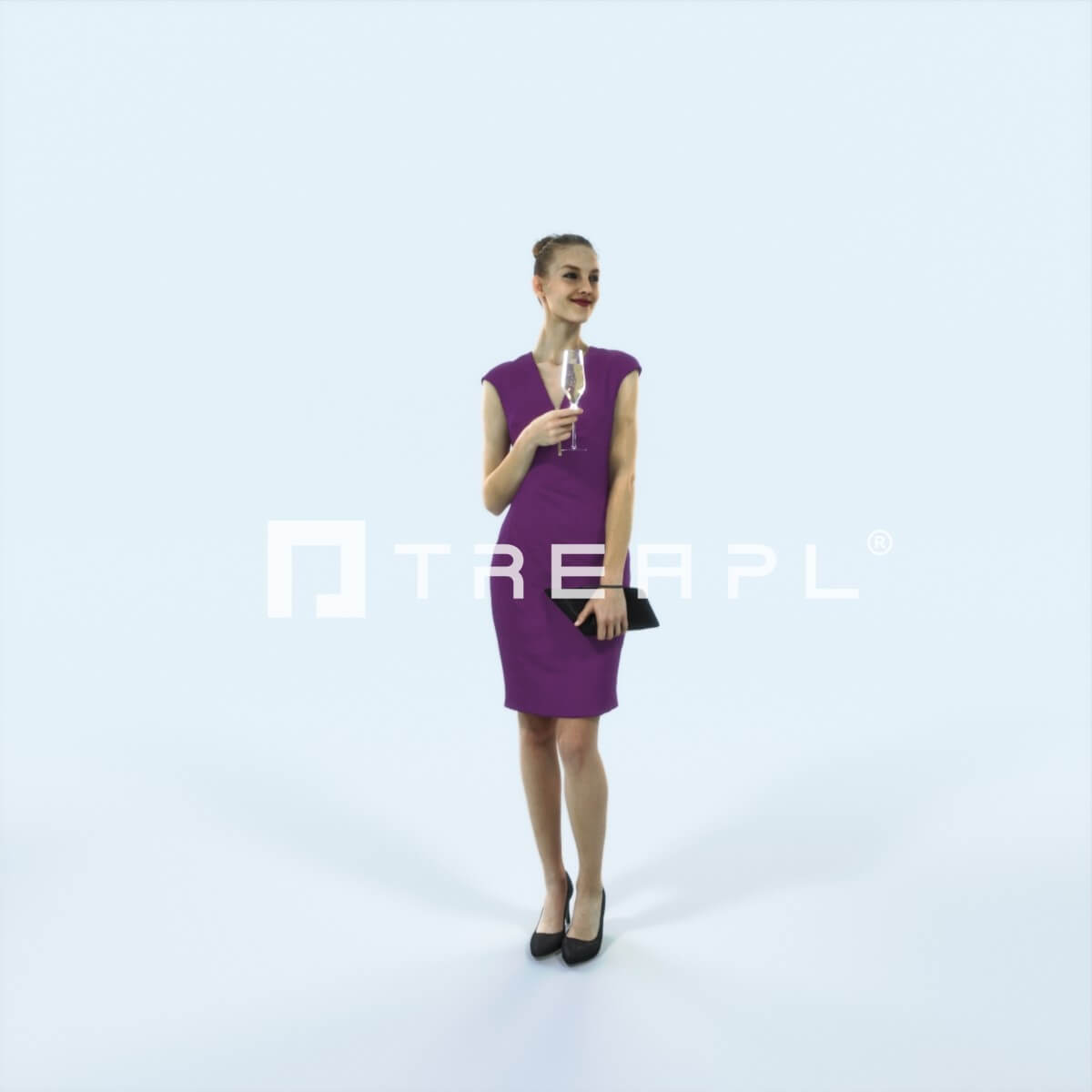 Beauty 09J Holding Casual Woman (8k Textures) - 3D Model by Treapl