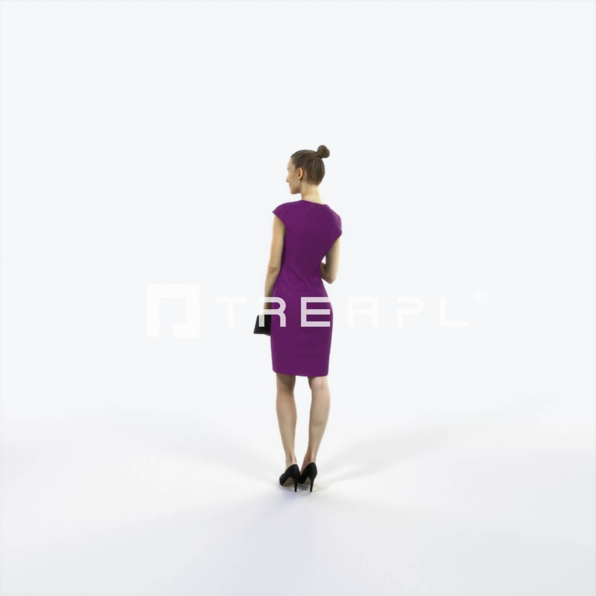 Beauty 09J Holding Casual Woman - 3D Model by Treapl