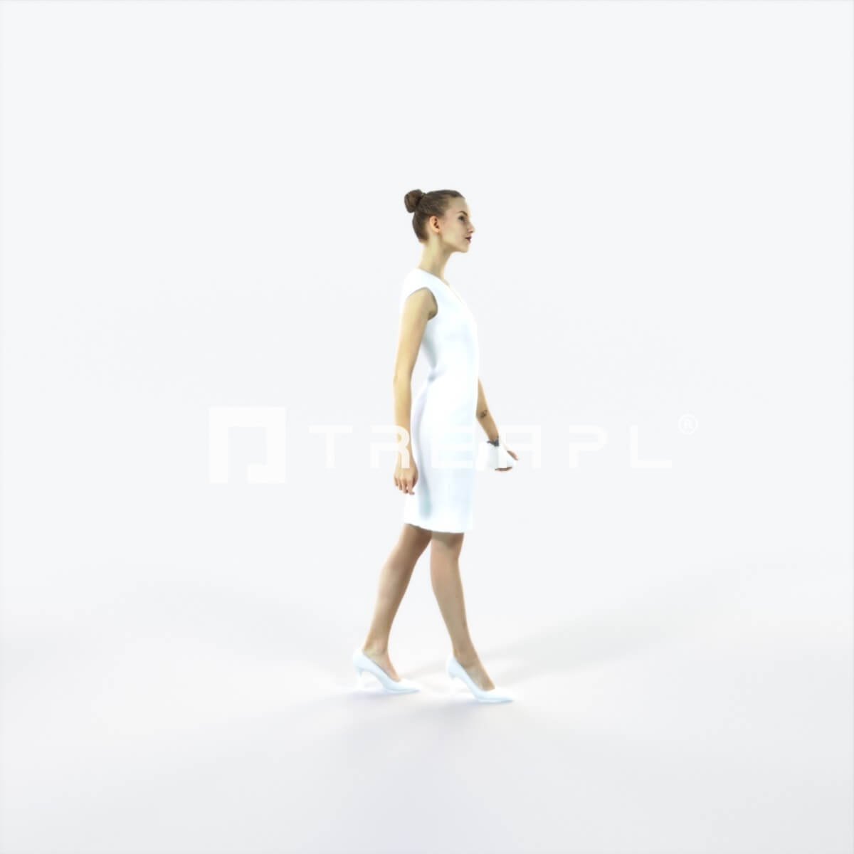 Beauty 10M walking Casual Woman - 3D Model by Treapl