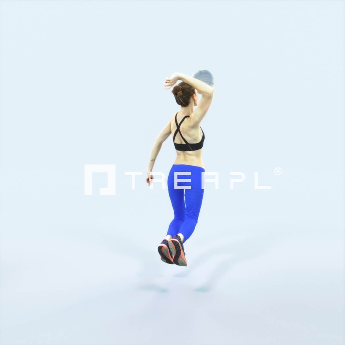 Beauty 17A Jumping Smashing Jumping Sports Woman (8k Textures) - 3D ...
