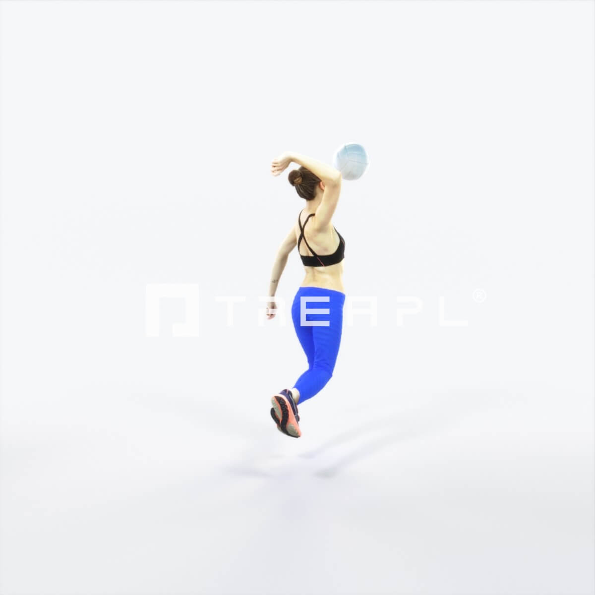 Beauty 17A Jumping Smashing Jumping Sports Woman - 3D Model by Treapl