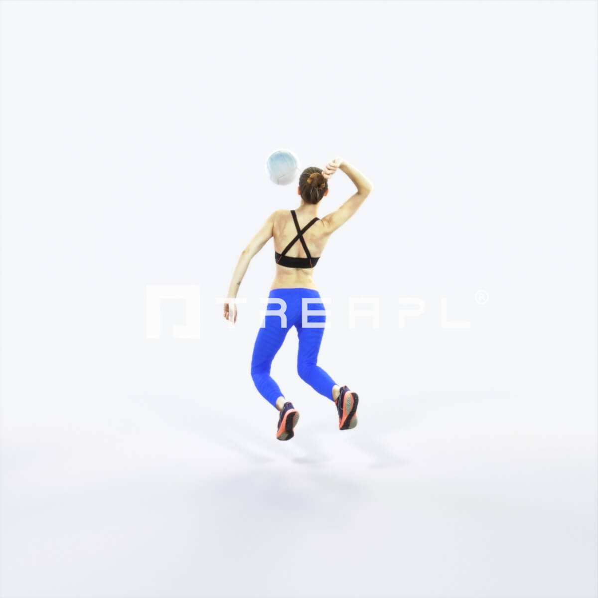 Beauty 17A Jumping Smashing Jumping Sports Woman - 3D Model by Treapl