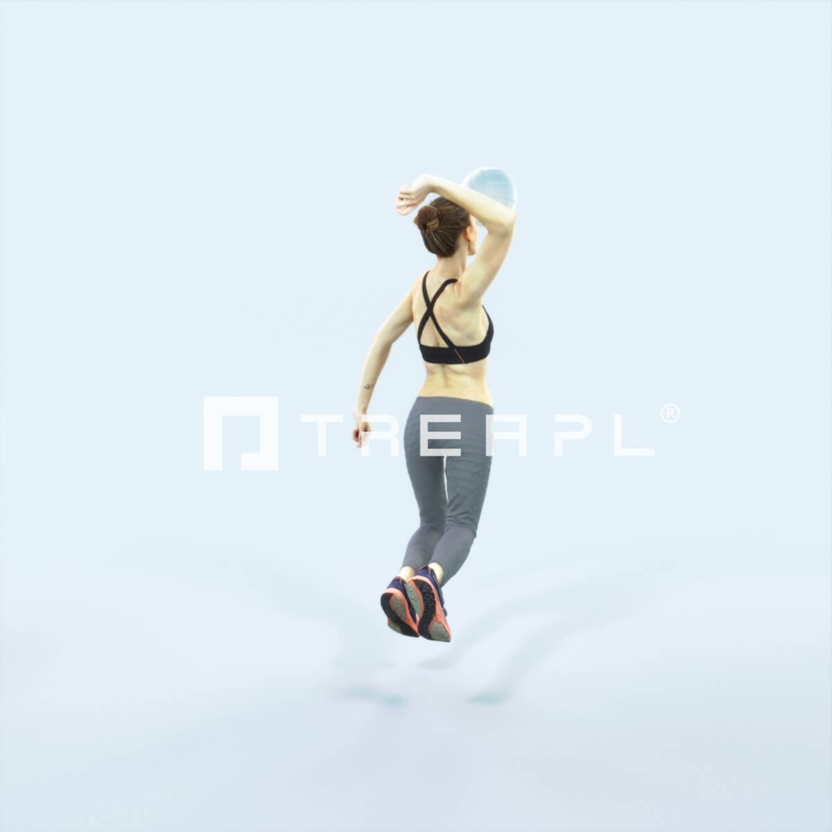 Beauty 17C Jumping Smashing Jumping Sports Woman (8k Textures) - 3D ...