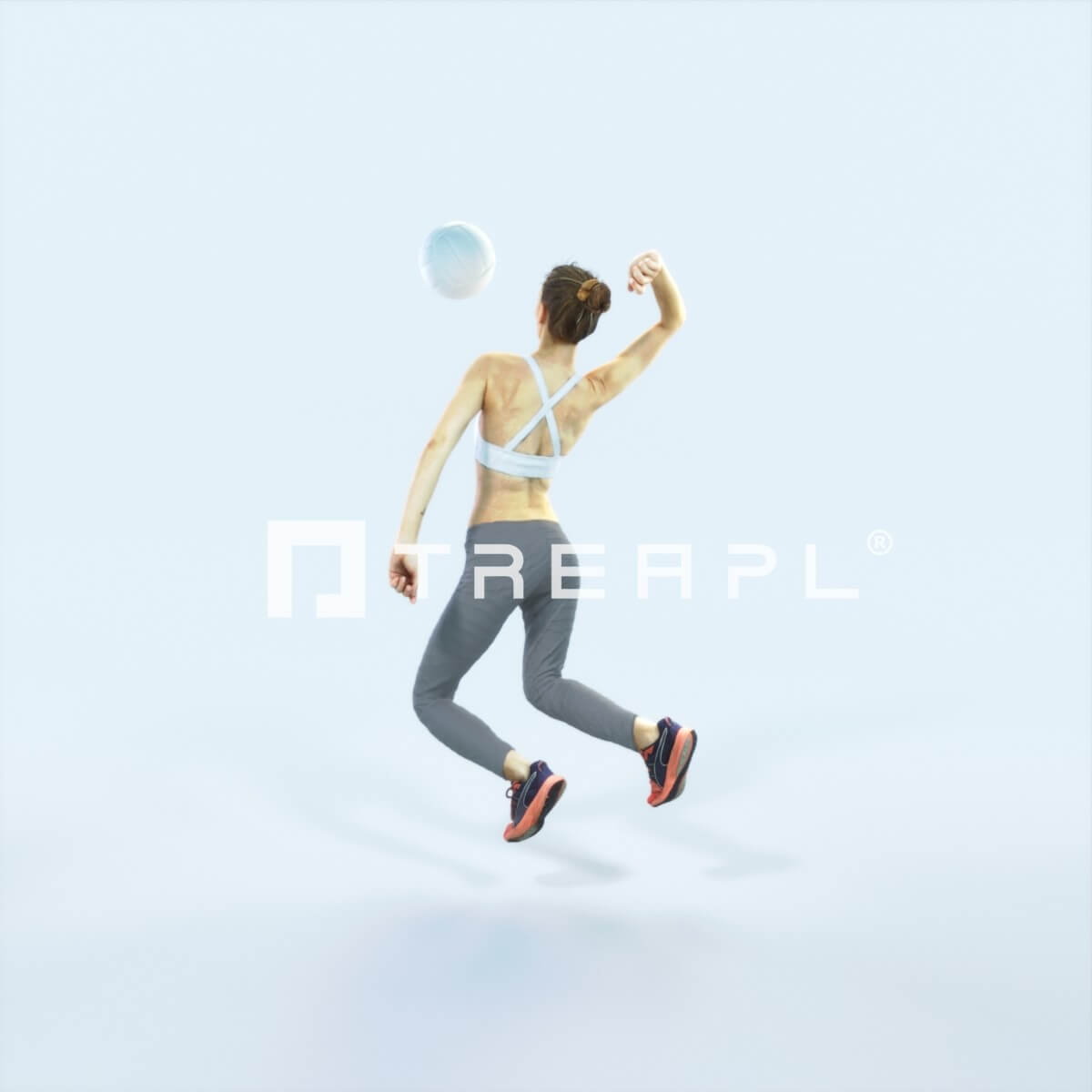 Beauty 17D Jumping Smashing Jumping Sports Woman (8k Textures) - 3D ...