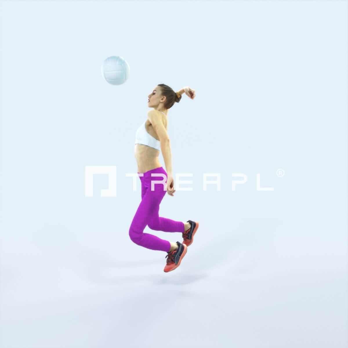 Beauty 17H Jumping Smashing Jumping Sports Woman (8k Textures) - 3D ...