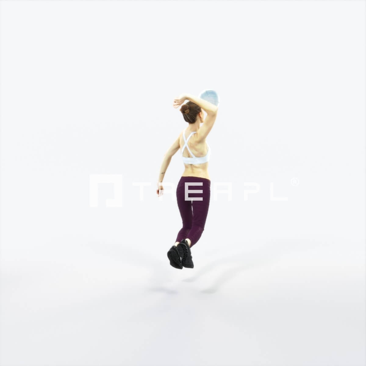 Beauty 17J Jumping Smashing Jumping Sports Woman - 3D Model by Treapl