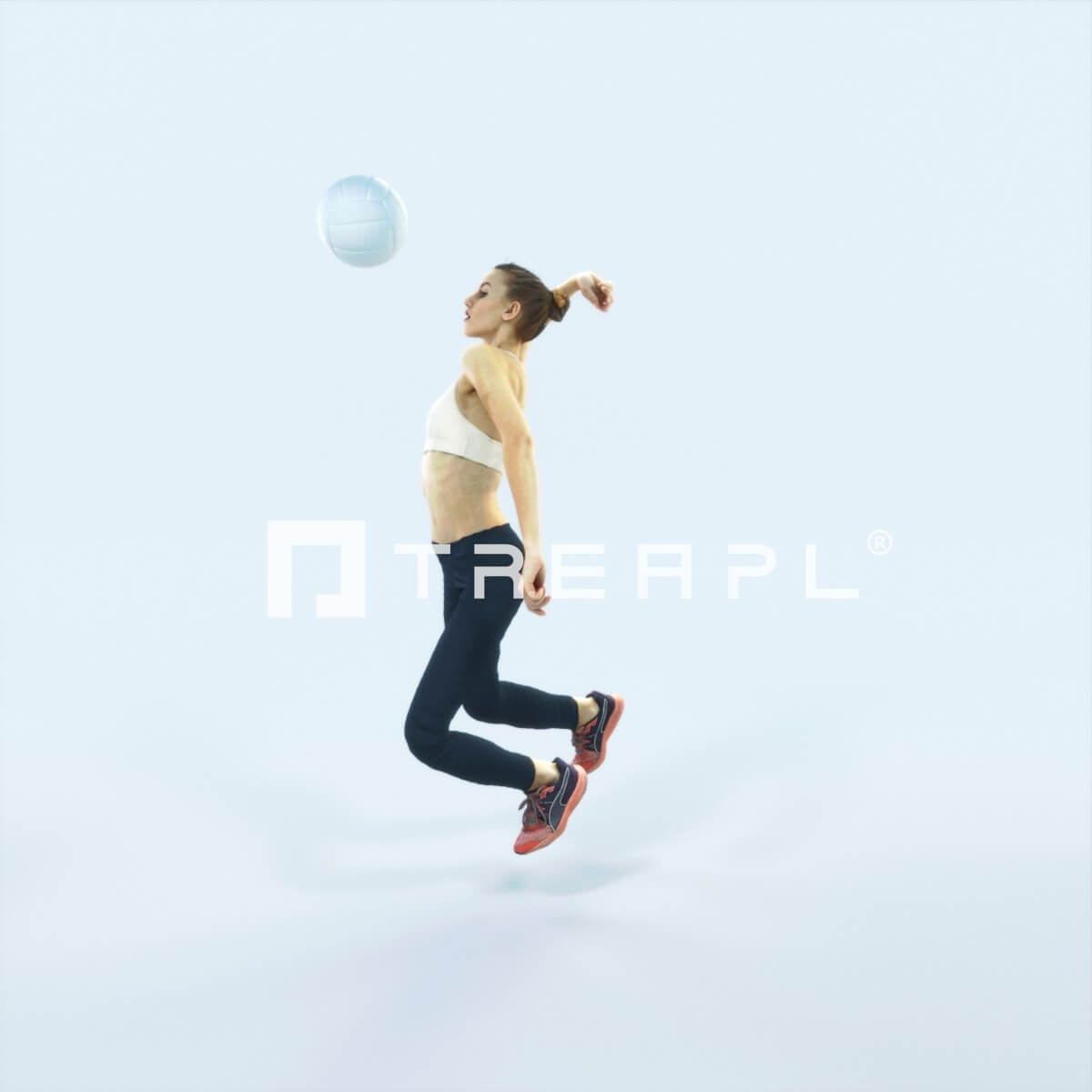 Beauty 17L Jumping Smashing Jumping Sports Woman (8k Textures) - 3D ...
