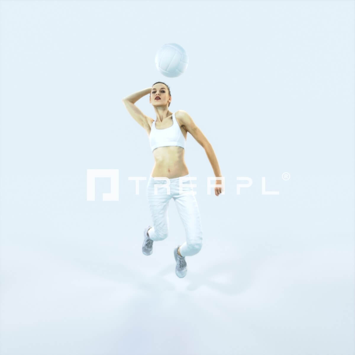 Beauty 17M Jumping Smashing Jumping Sports Woman (8k Textures) - 3D ...