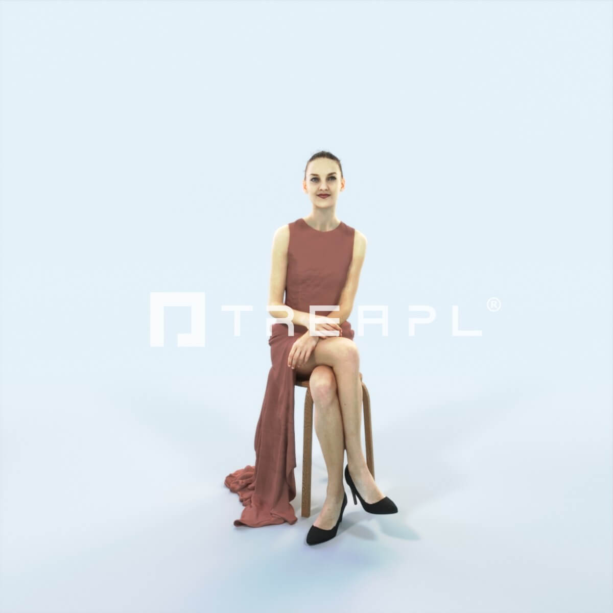 Beauty 18E Observing Sitting Event Elegant Woman (8k Textures) - 3D ...