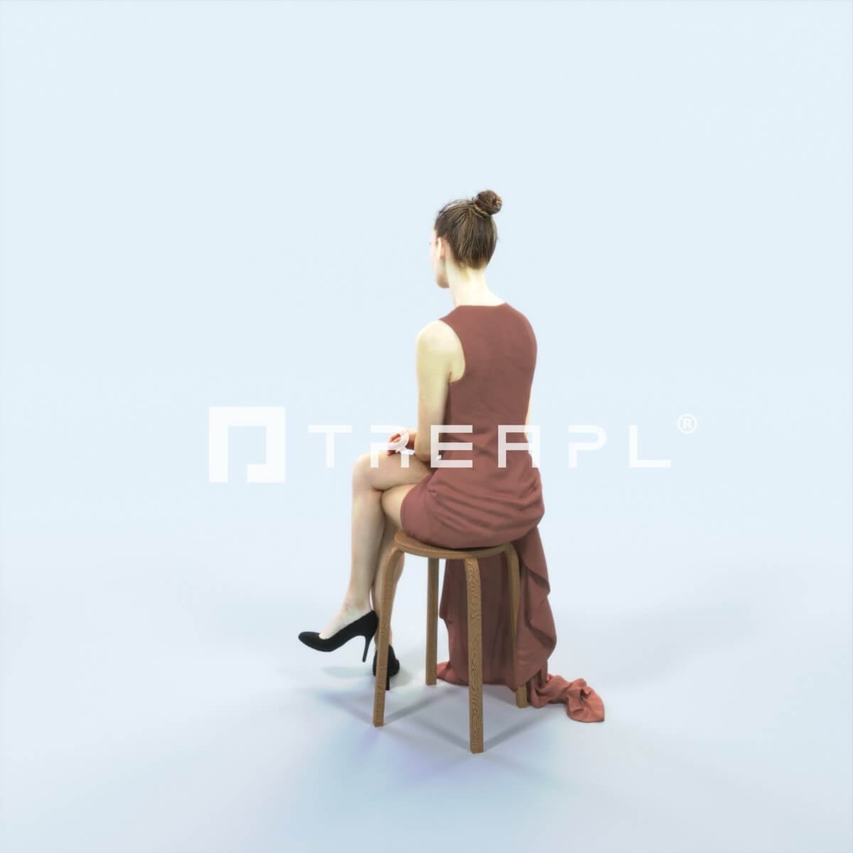 Beauty 18E Observing Sitting Event Elegant Woman (8k Textures) - 3D ...