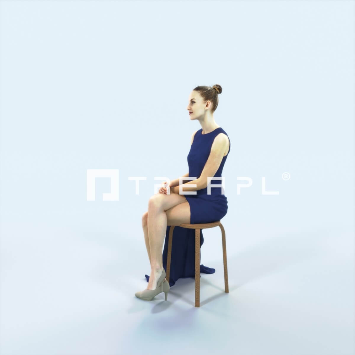 Beauty 18I Observing Sitting Event Elegant Woman (8k Textures) - 3D ...