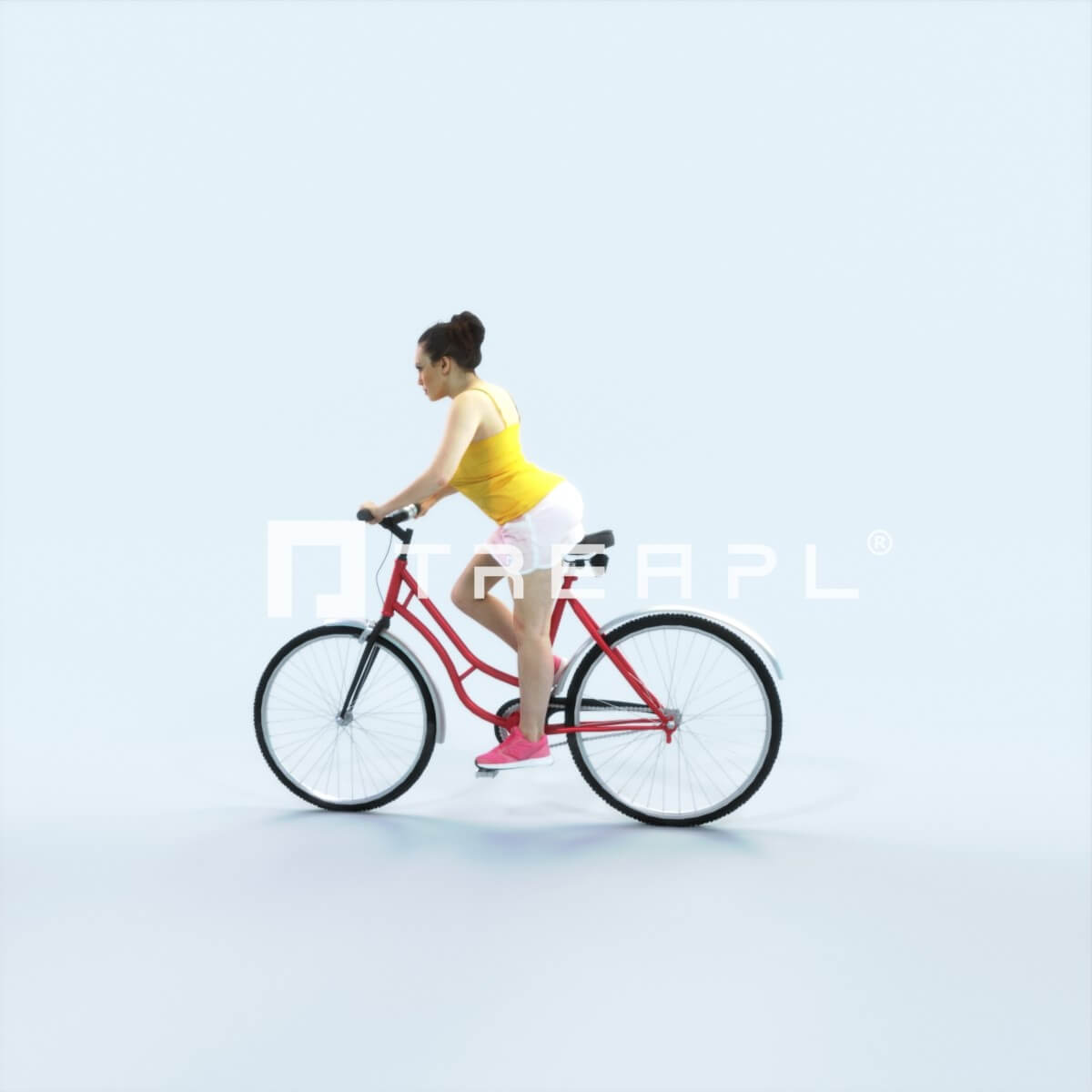 Dream 011A bicycle bike Sports Woman (8k Textures) - 3D Model by Treapl