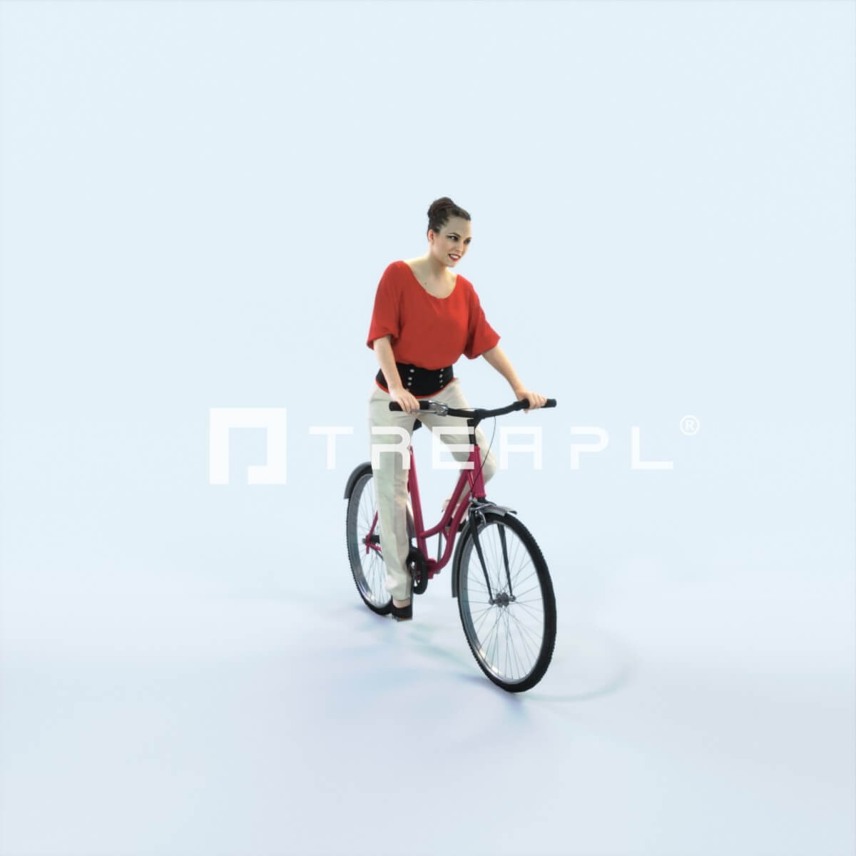 Dream 01I bicycle bike Event Elegant Woman (8k Textures) - 3D Model by ...