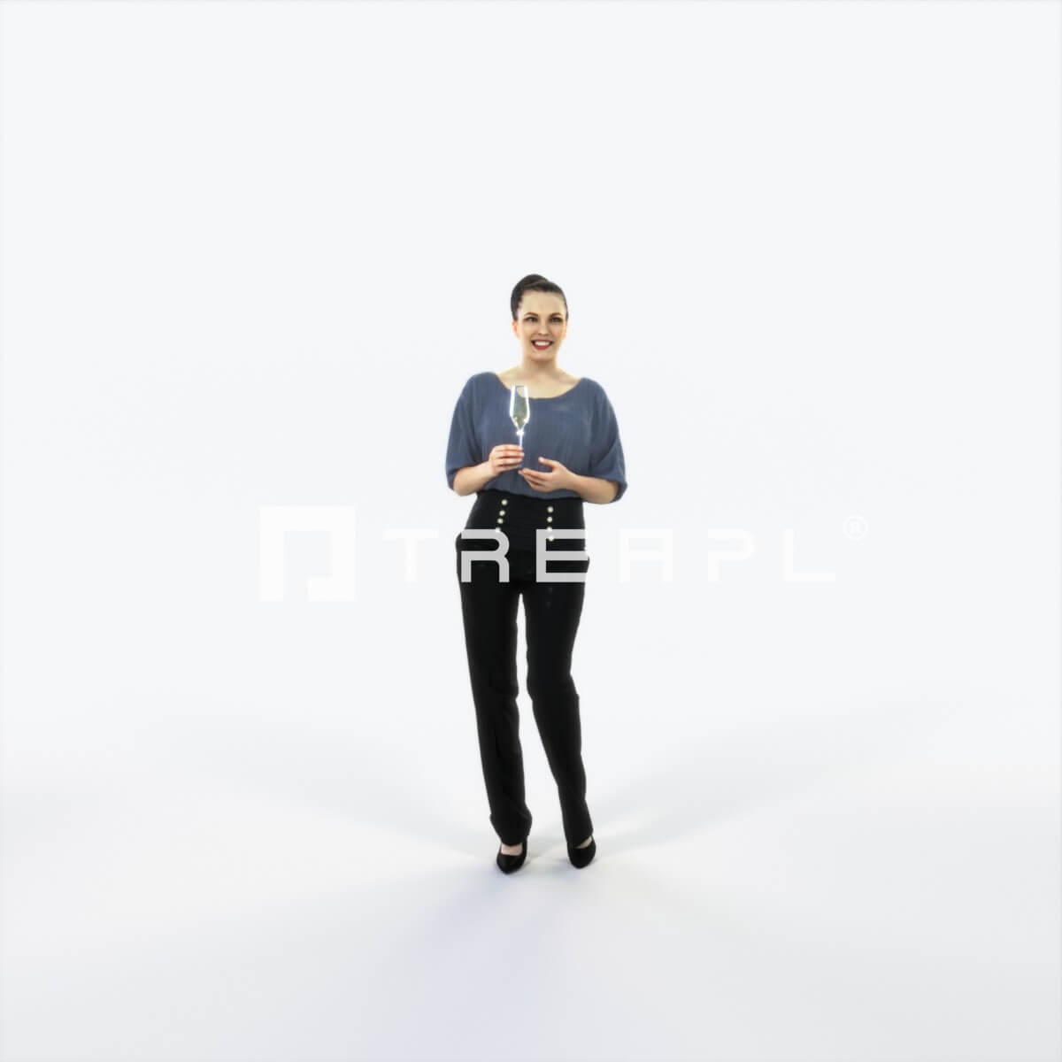 Dream 04B Holding Event Elegant Woman - 3D Model by Treapl