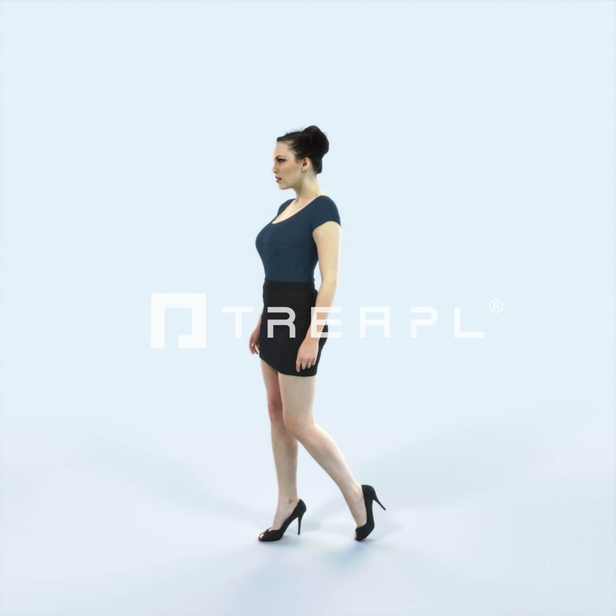 Dream 10D walking Casual Woman (8k Textures) - 3D Model by Treapl