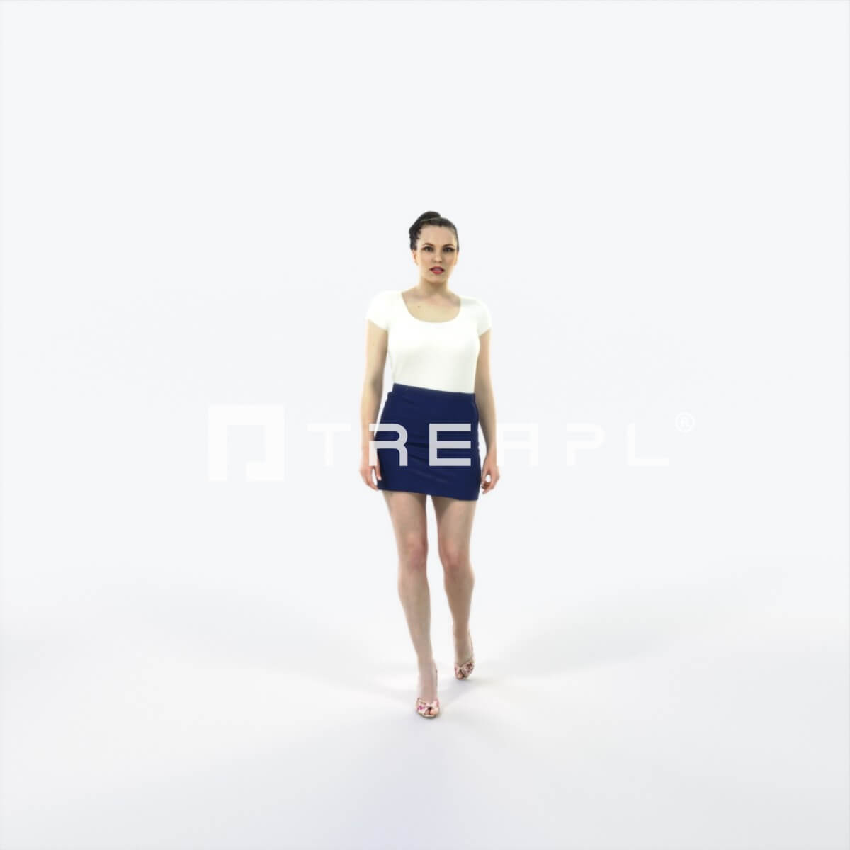 Dream 10H walking Casual Woman - 3D Model by Treapl