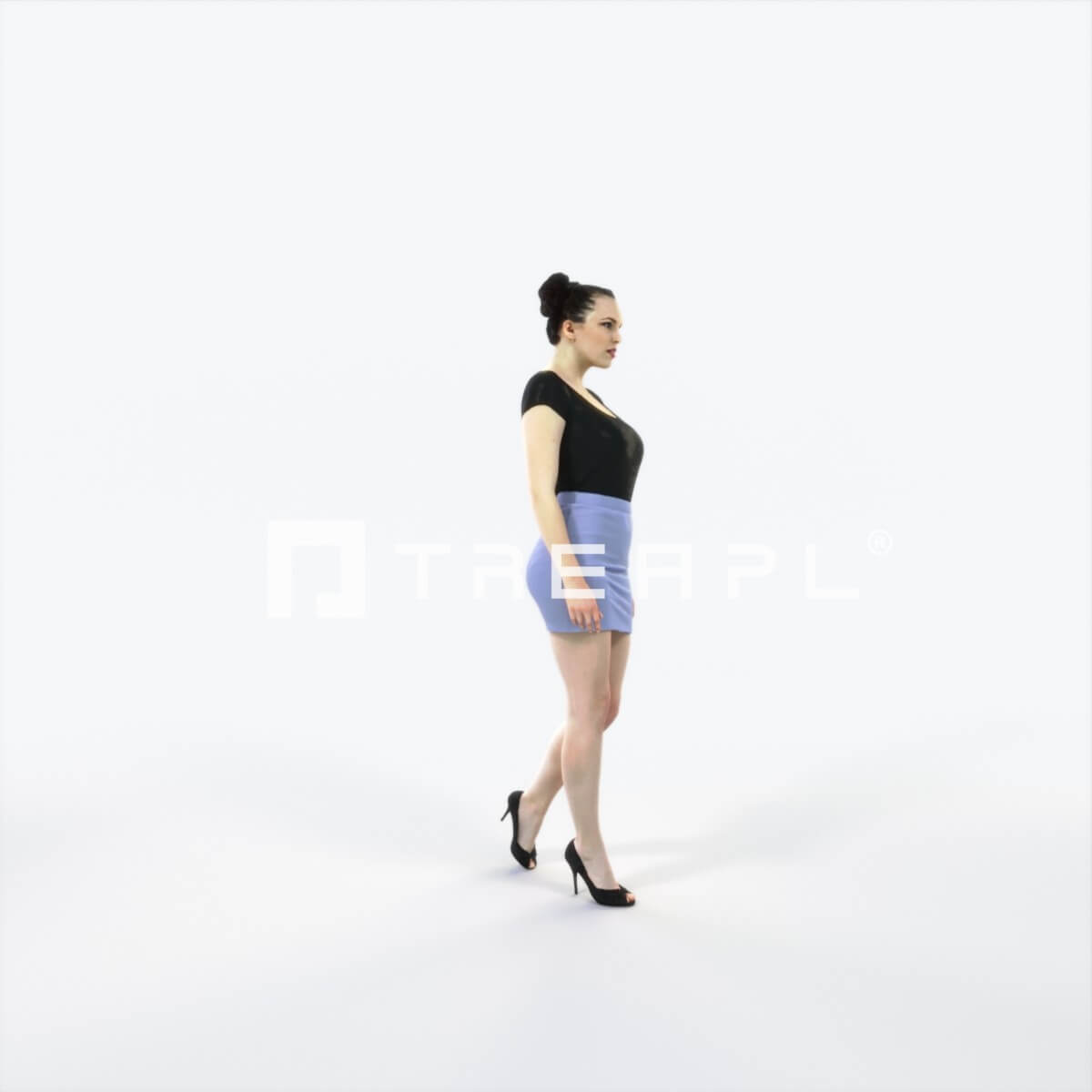 Dream 10J walking Casual Woman - 3D Model by Treapl