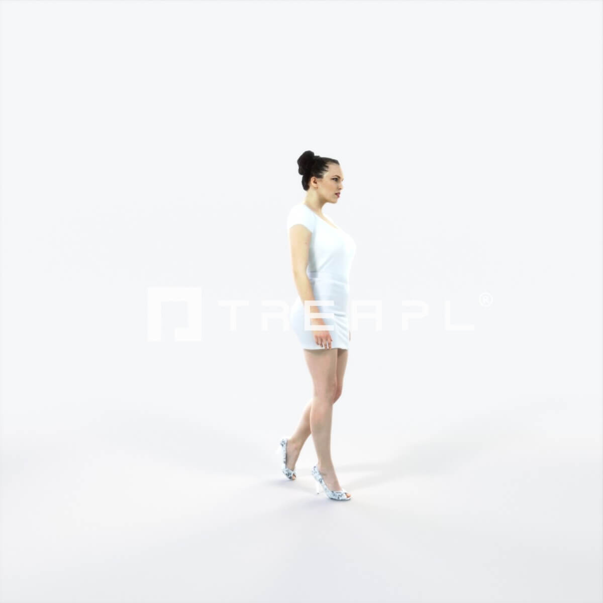 Dream 10M walking Casual Woman - 3D Model by Treapl