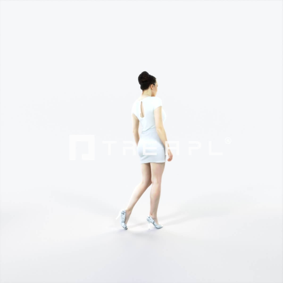 Dream 10M walking Casual Woman - 3D Model by Treapl