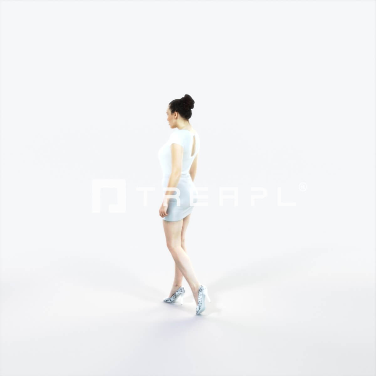 Dream 10M walking Casual Woman - 3D Model by Treapl